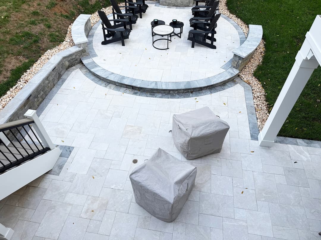 Pera Cream Marble Sand Blasted French Pattern 3cm Paver