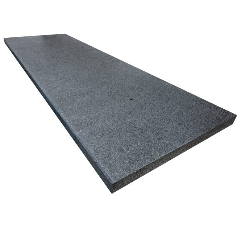 Black Basalt Brushed 24"x72"x2" Eased Edge Tread